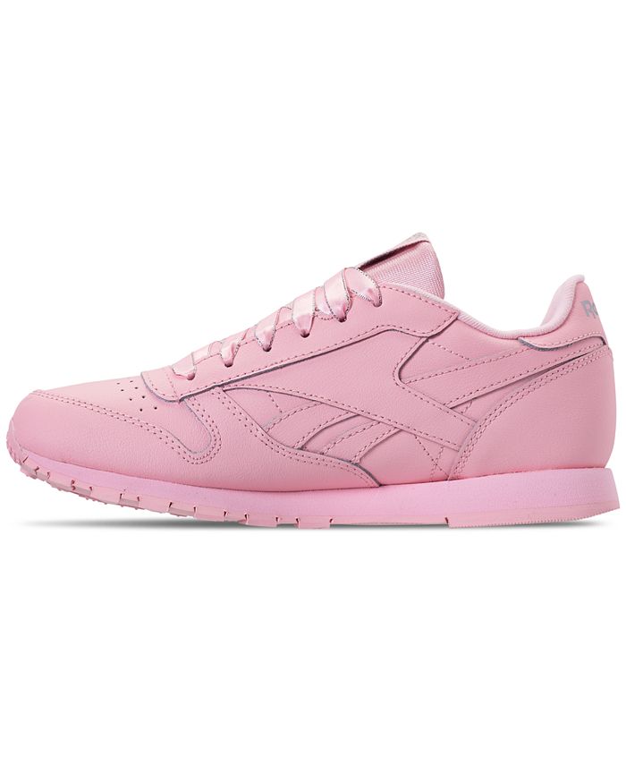 Reebok Girls' Classic Leather Casual Sneakers from Finish Line - Macy's