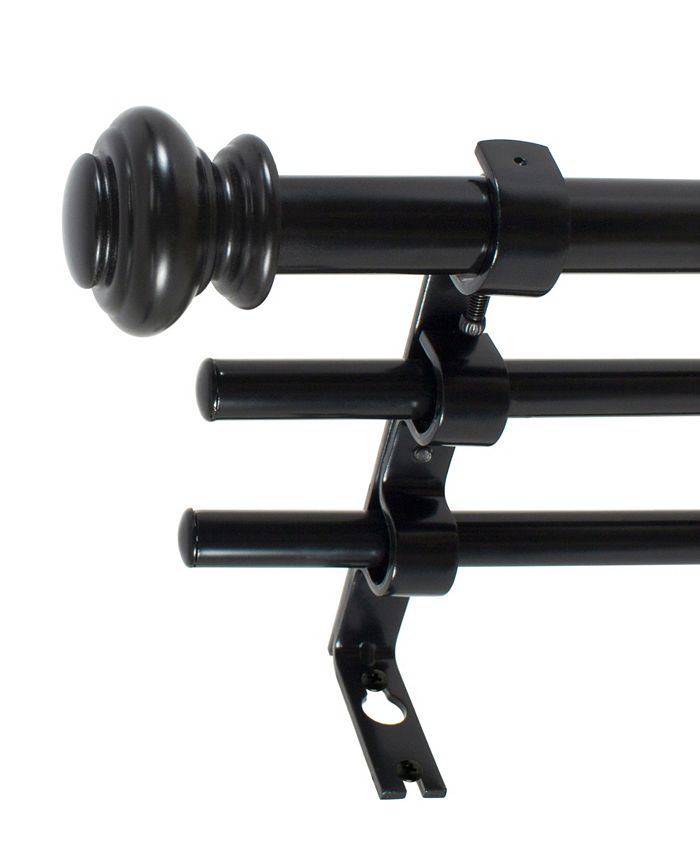 Decopolitan 3/4-Inch Triple Telescoping Curtain Rod Set, 42-120-Inch ...