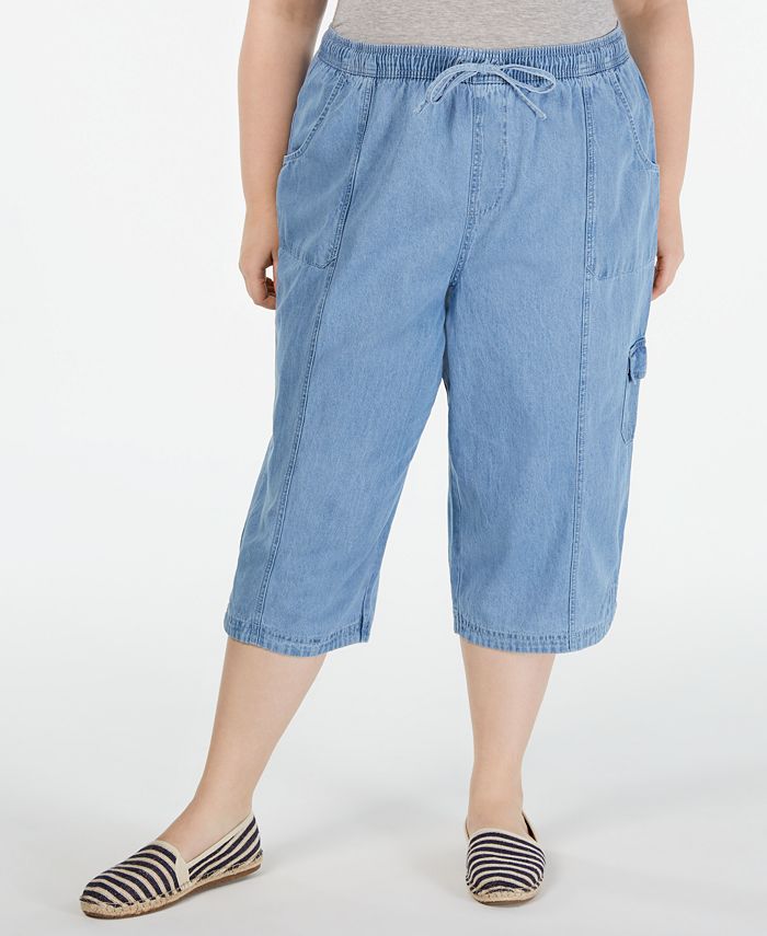 Karen Scott Plus Size Edna Capri Jeans, Created for Macy's - Macy's