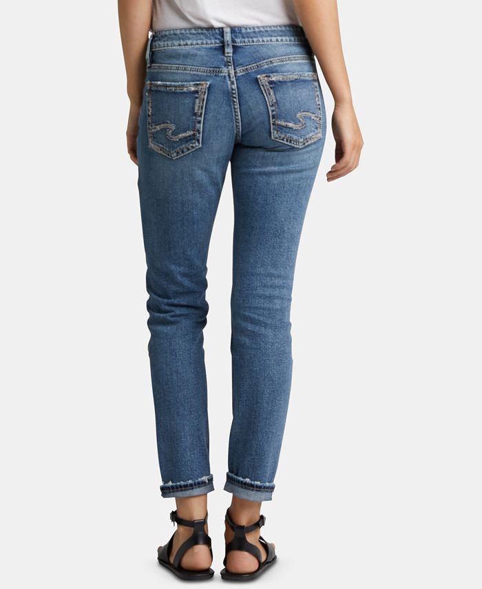 Silver Jeans Co. Ripped Boyfriend Jeans - Macy's