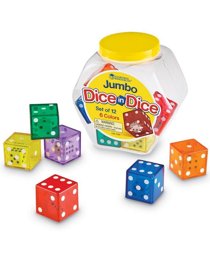 Learning Resources Jumbo Dice In Dice Set of 12 - Macy's