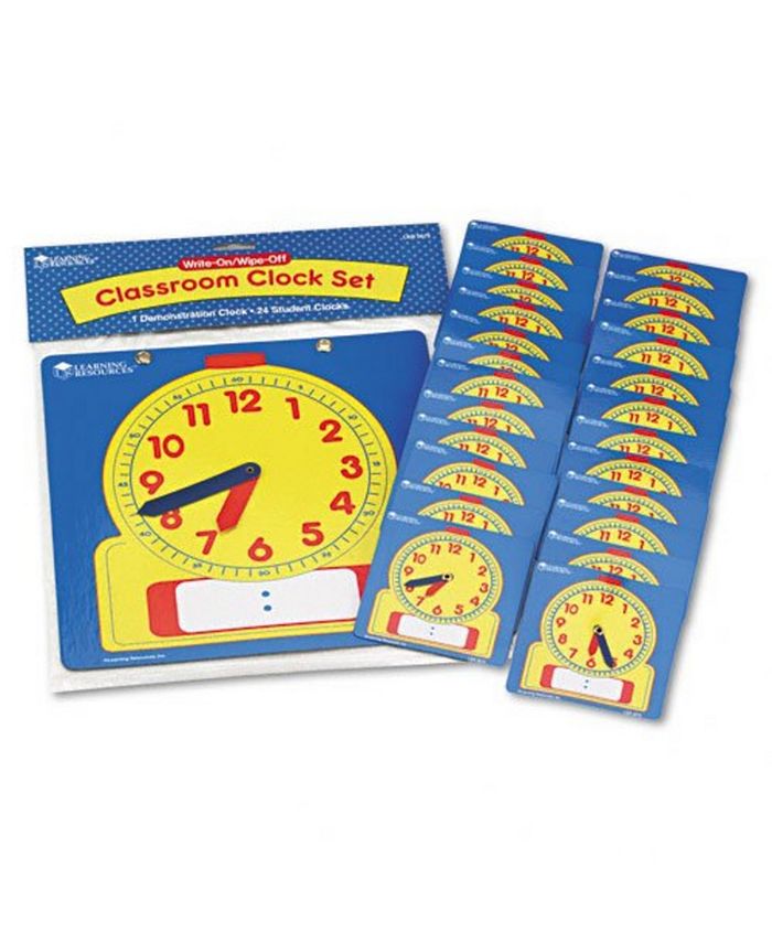 Learning Resources Write and Wipe Clocks Classroom Set - Macy's