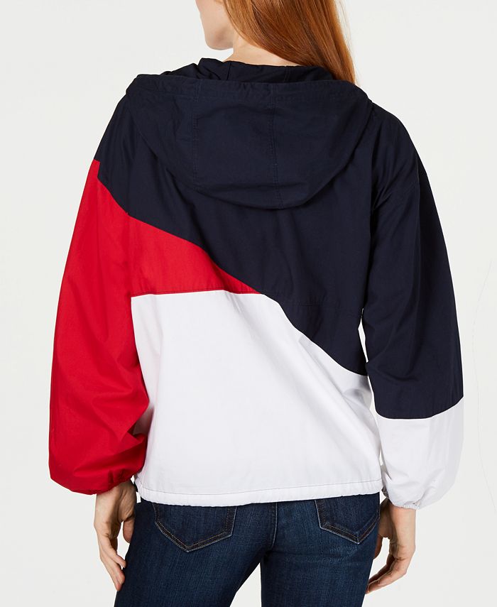 Tommy Hilfiger Cotton Colorblocked Windbreaker, Created for Macy's - Macy's