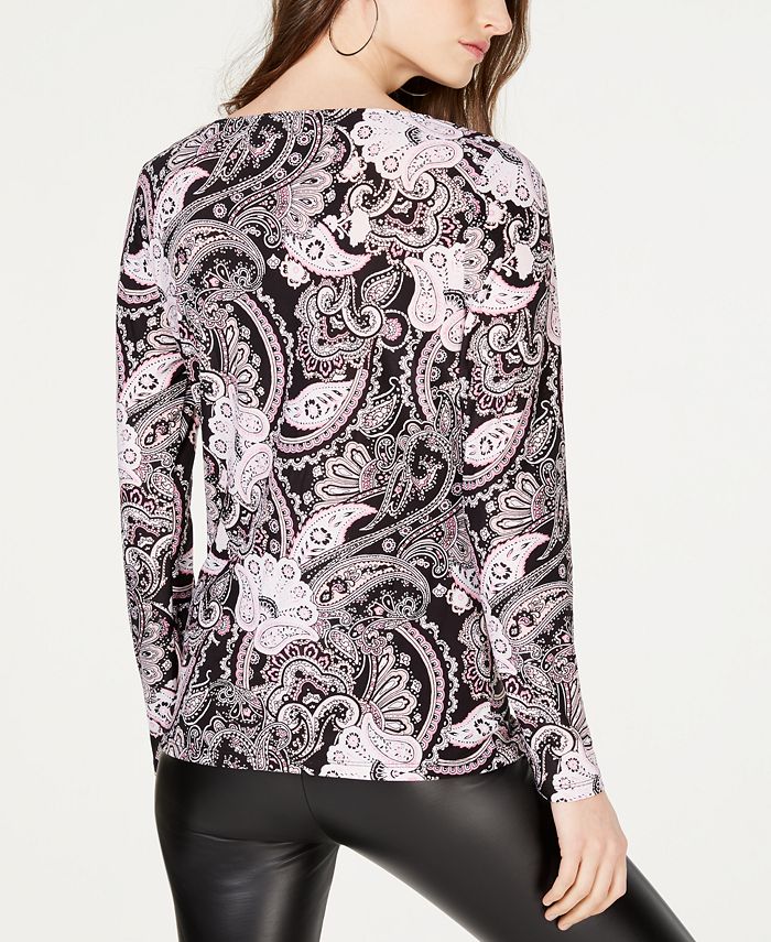 INC International Concepts I.N.C. Petite Printed O-Ring Top, Created ...