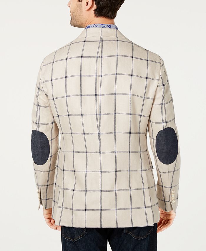 Tallia Men's Slim-Fit Windowpane Blazer - Macy's