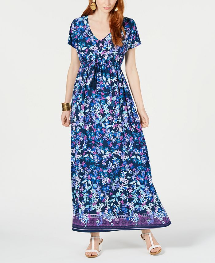 Style & Co Petite Printed Maxi Dress, Created for Macy's - Macy's