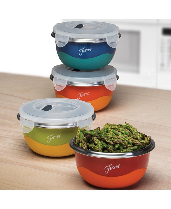 Fiesta Prep Bowl and Lid Set, 8 Piece - Macy's