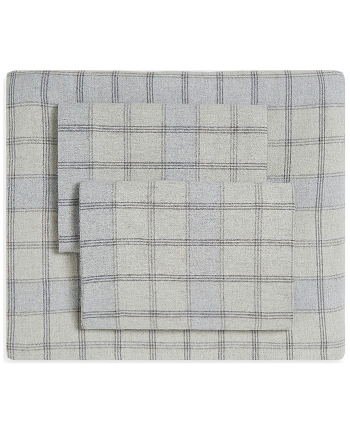 La Rochelle Flannel Plaid Sheet Set Full - Macy's