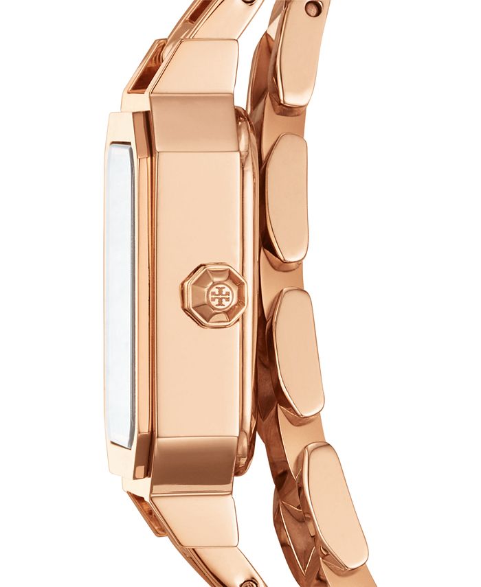 Tory Burch Women's Robinson Rose Gold-Tone Stainless Steel Double Wrap ...