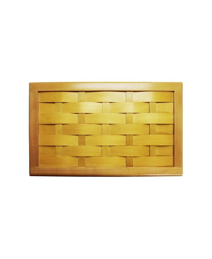 Oceanstar Rectangular Veneer Laundry Wood Hamper with Interior Bag - Macy's