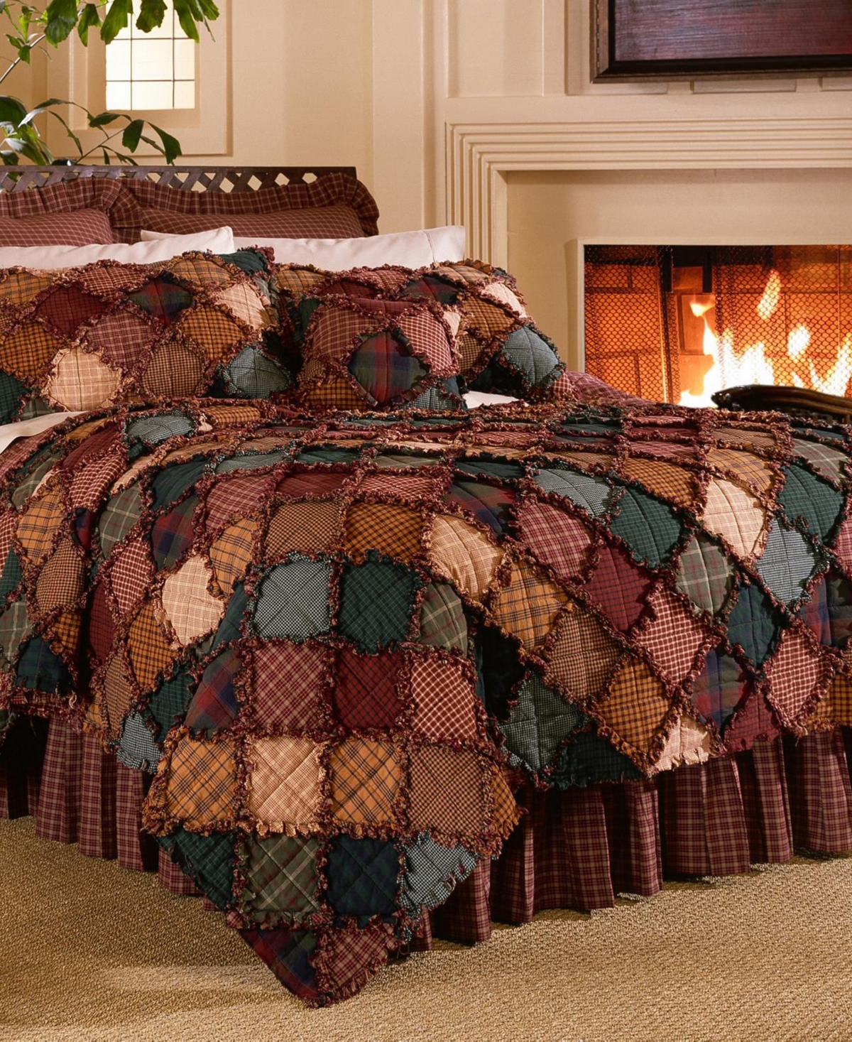 Click here for American Heritage Campfire Cotton Quilt Set  King... prices