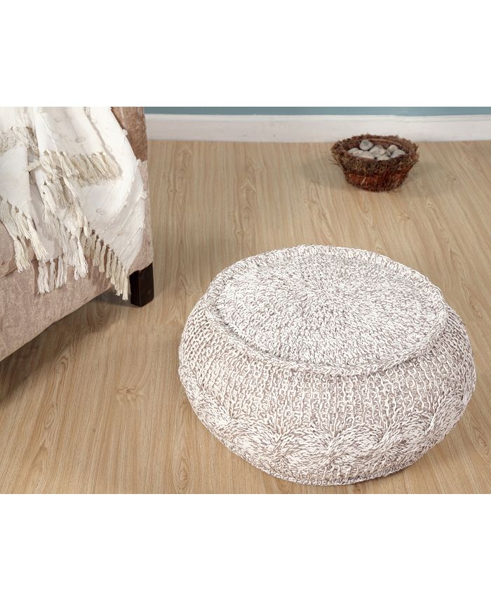 LR Home Hand Knotted Pouf - Macy's