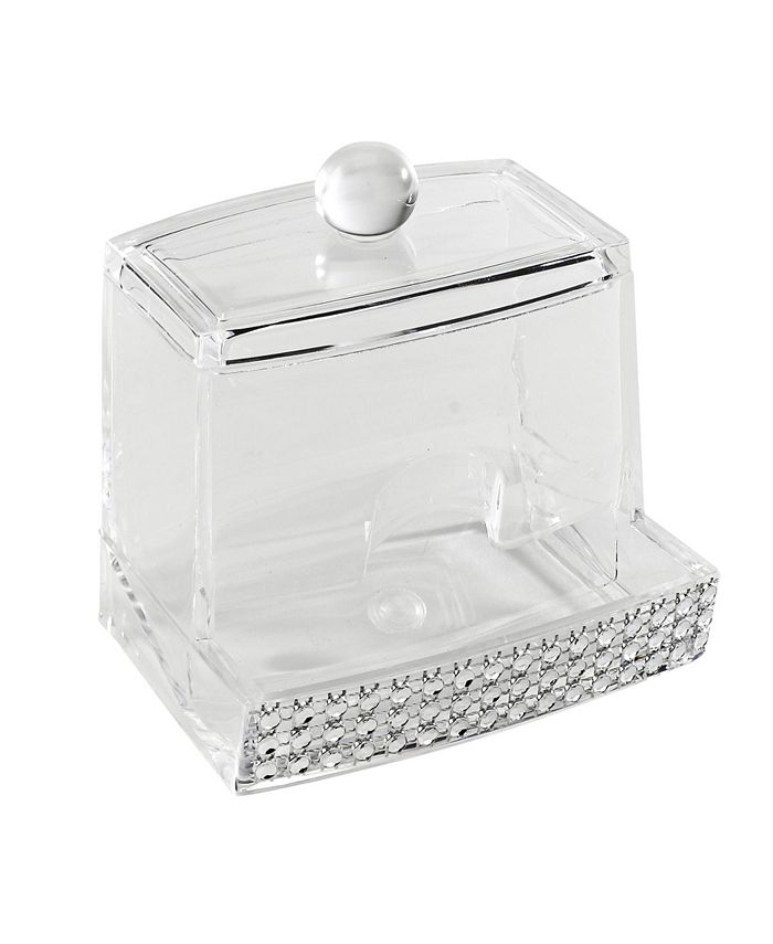 Laura Ashley Q-Tip Box in Pave Diamond Design - Macy's