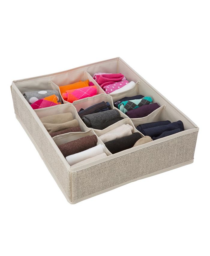 Simplify 9 Compartment Drawer Organizer in Faux Jute - Macy's