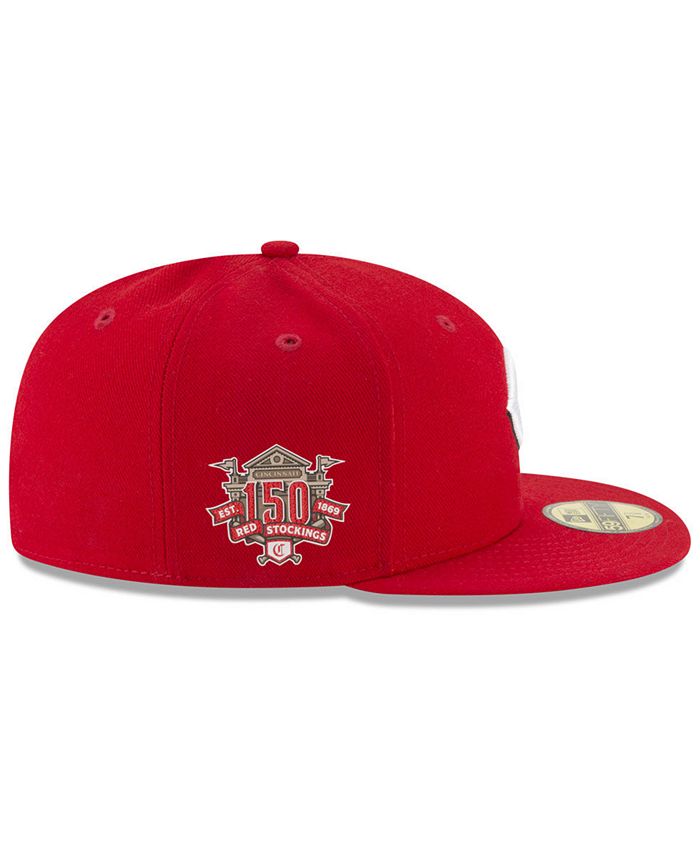 New Era Cincinnati Reds Authentic Collection Anniversary Patch 59FIFTY ...