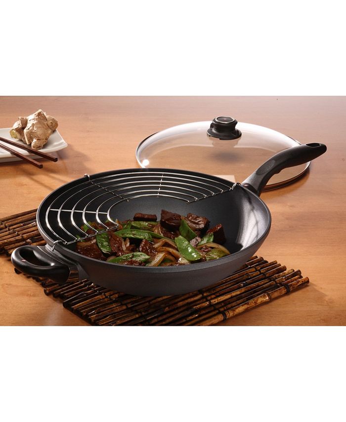 Swiss Diamond HD Induction Wok with Lid and Rack - 12.5" , 5.3 QT - Macy's