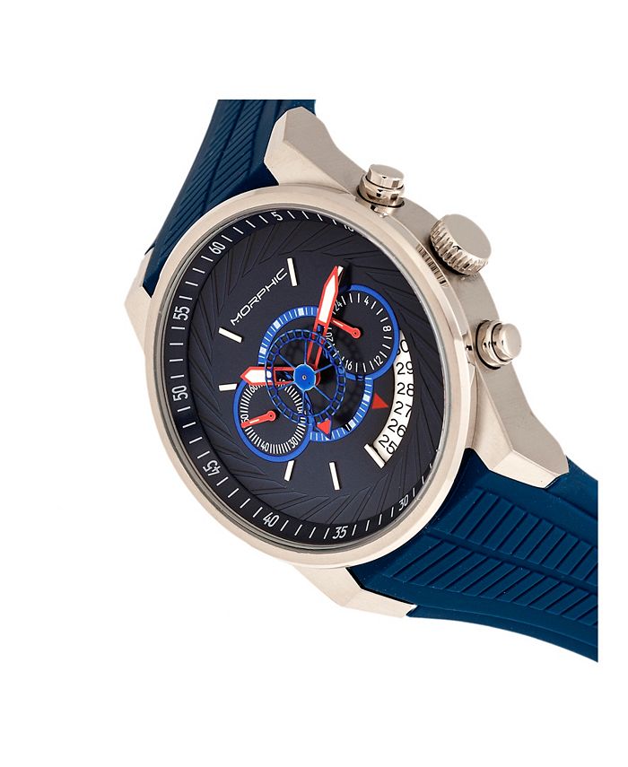 Morphic Quartz M72 Series, MPH7202, Blue Chronograph Silicone Watch ...
