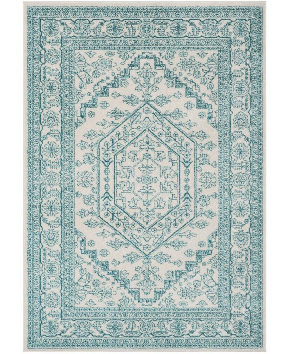Click here for Safavieh Adirondack 108 Ivory and Teal 51 x 76 Are... prices