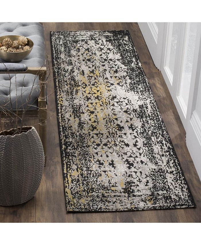 Safavieh Classic Vintage Black and Silver 2'3" x 8' Runner Area Rug ...