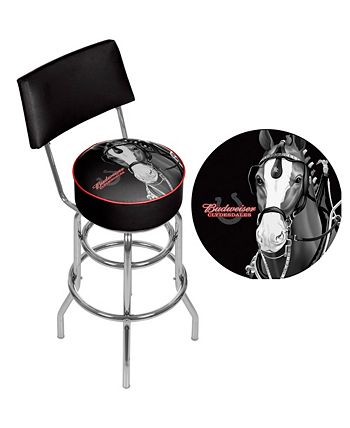 Trademark Global Budweiser Swivel Bar Stool with Back - Macy's