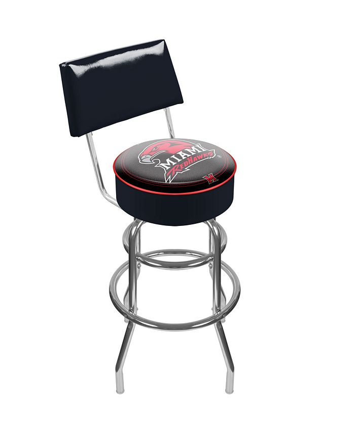 Trademark Global Miami University Ohio Padded Bar Stool with Back - Macy's