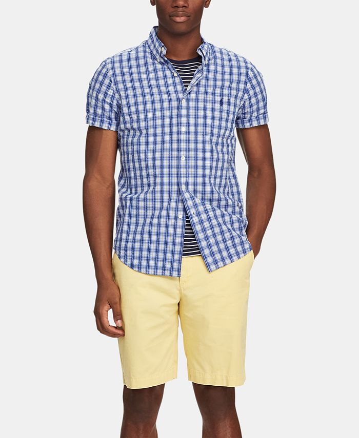 Polo Ralph Lauren Men's Classic-Fit Seersucker Shirt - Macy's