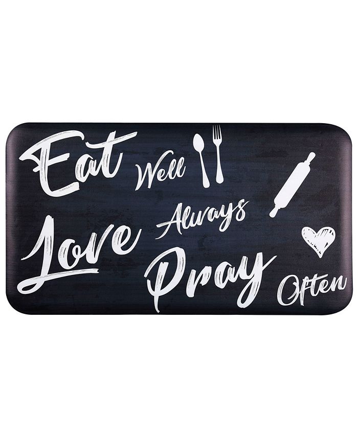 Home Dynamix David Burke Premier "Eat, Love, Pray" Cushioned Anti ...