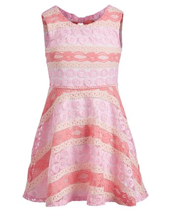 Epic Threads Toddler Girls Striped Lace Dress, Created for Macy's - Macy's
