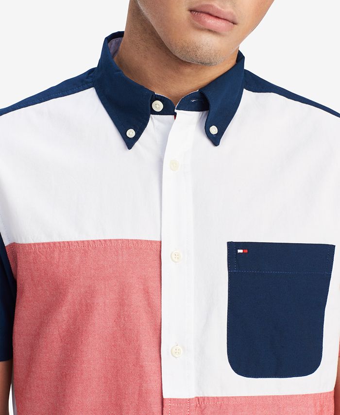 Tommy Hilfiger Men's Colorblocked Shirt, Created for Macy's - Macy's