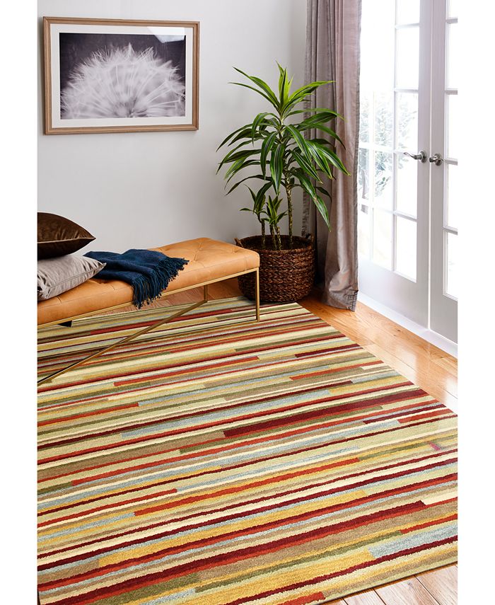 Bashian Brothers Bashian Area Rug, Belleport Ligne Multi 8'6" x 11'6 ...