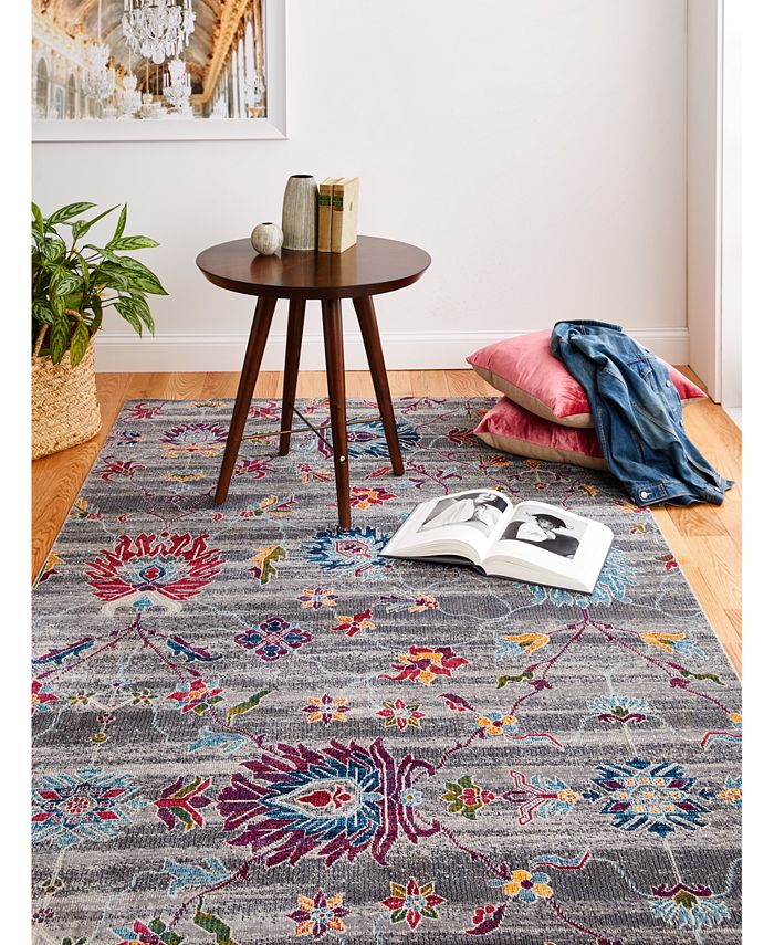 BB Rugs Bodhi BOD-24 Grey 5' x 7'6" Area Rug - Macy's
