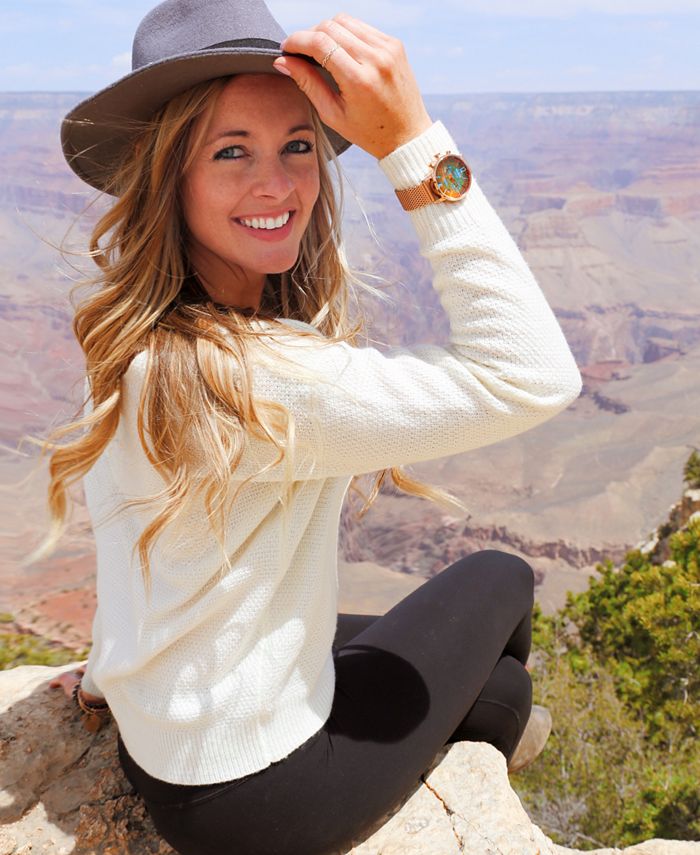 WELDER Women's Rose Gold-Tone Stainless Steel Mesh Bracelet Watch 38mm ...