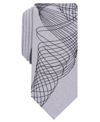 INC International Concepts Men's Spiral Embroidery Skinny Tie - Macy's