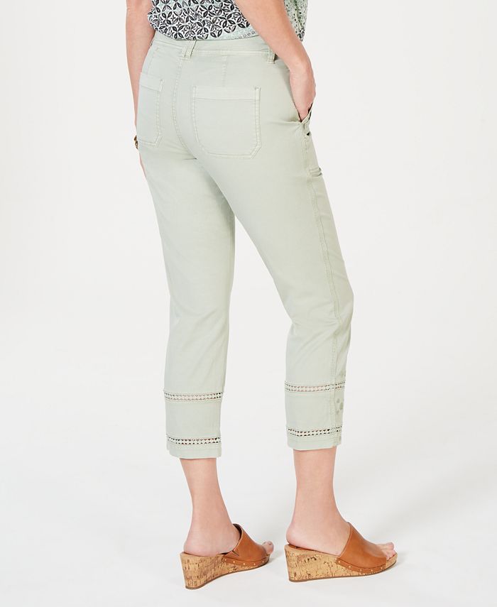 Style & Co Embroidered Capris Pants, Created for Macy's - Macy's