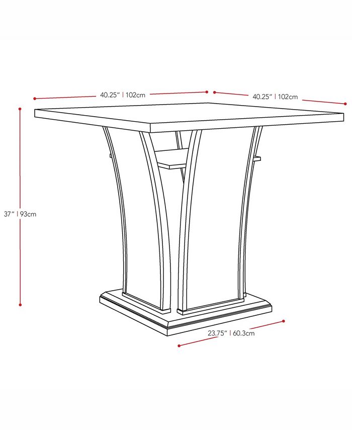 CorLiving Counter Height Dining Table with Curved Base - Macy's