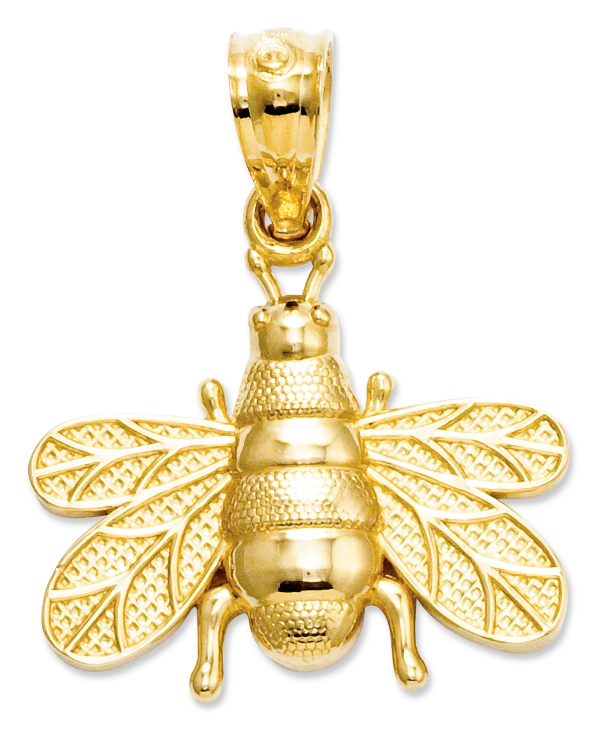 Click here for 14k Charm  Polished and Satin Bee Charm prices