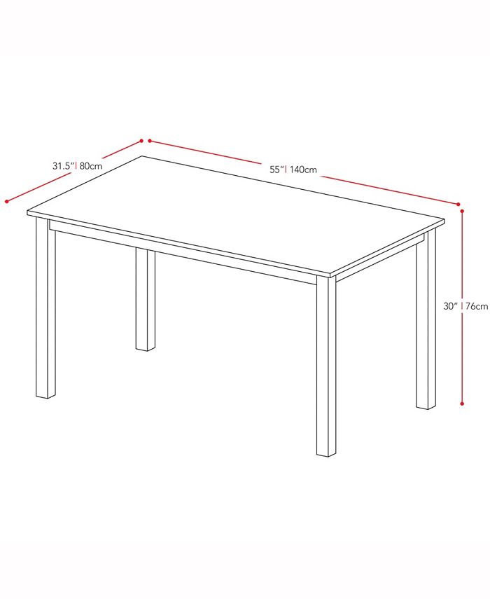 CorLiving Stained 55" Wide Dining Table - Macy's