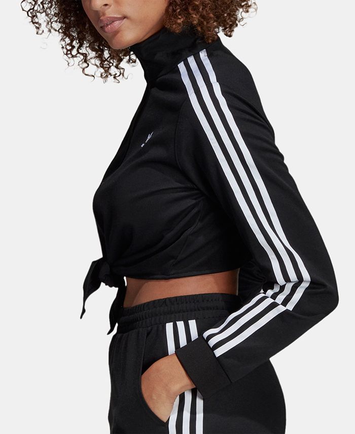 adidas Knotted Cropped Track Jacket - Macy's