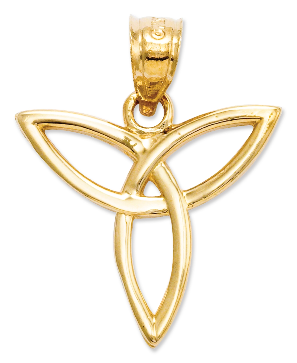Click here for 14k Gold Charm  Angel Trinity Symbol Charm prices