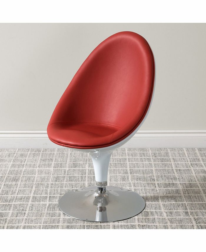 CorLiving Modern Bonded Leather Adjustable Height Ellipse Chair - Macy's