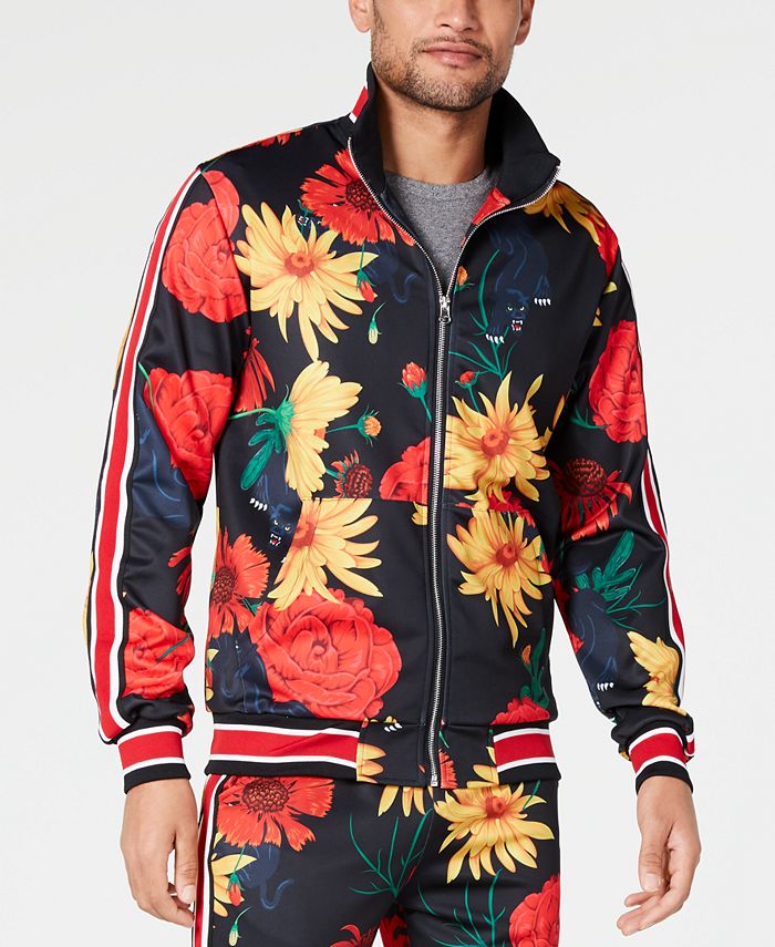 Reason Men's Floral Panther Track Jacket - Macy's