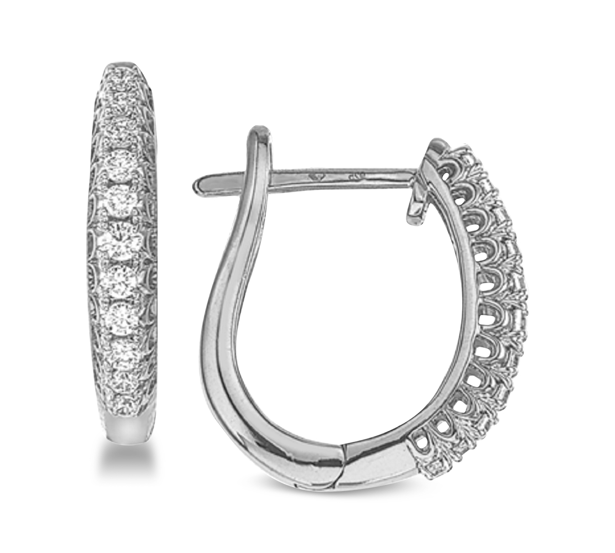 Click here for Diamond Hoop Earrings (1/4 ct. t.w.) in 10k White... prices