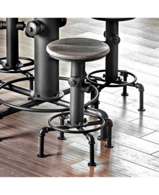 Benzara Industrial Counter Hydrant Chair Set of 2 - Macy's