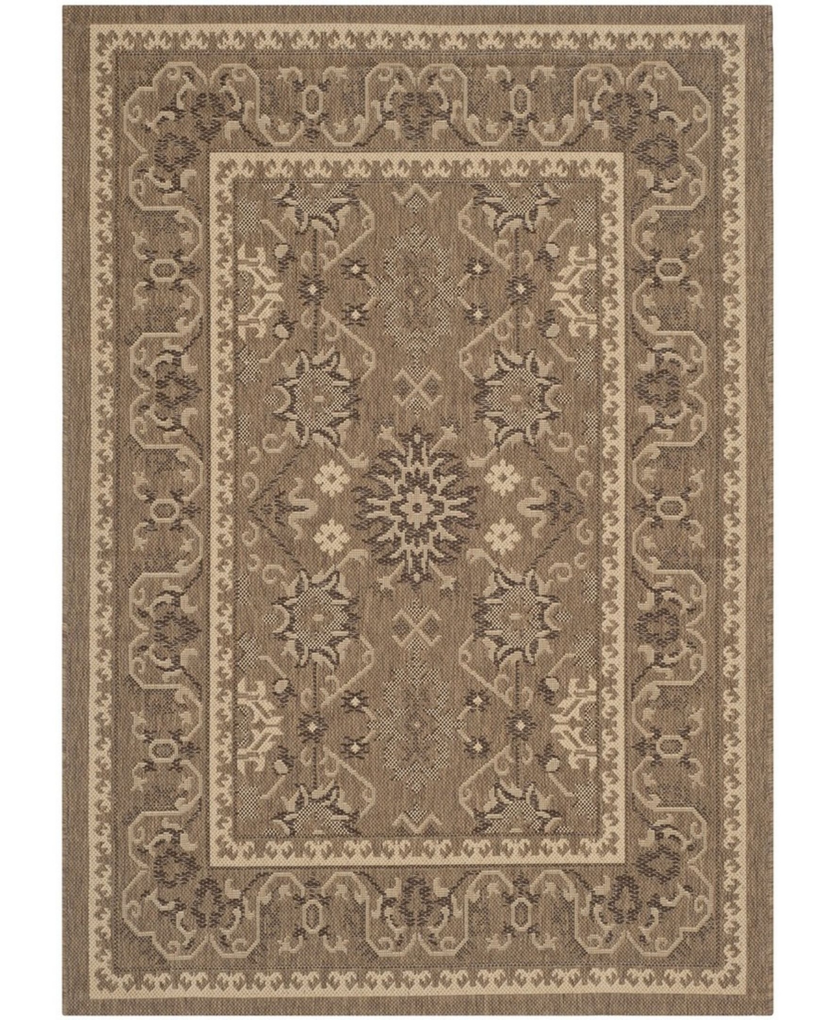 Click here for Safavieh Courtyard CY6727 Brown and Creme 53 x 77... prices