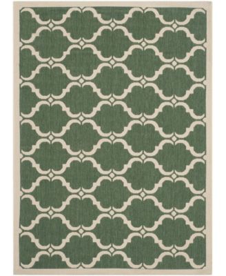 Safavieh Courtyard CY6009 Dark Green and Beige 6'7" x 9'6" Outdoor Area ...