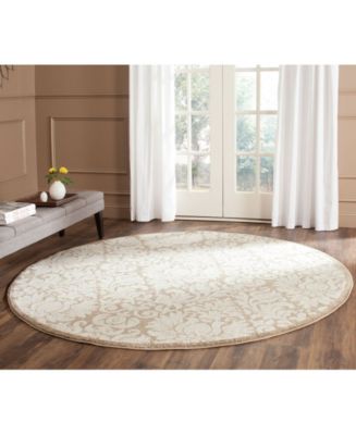 Safavieh Amherst AMT427 Wheat and Beige 9' x 9' Round Area Rug - Macy's