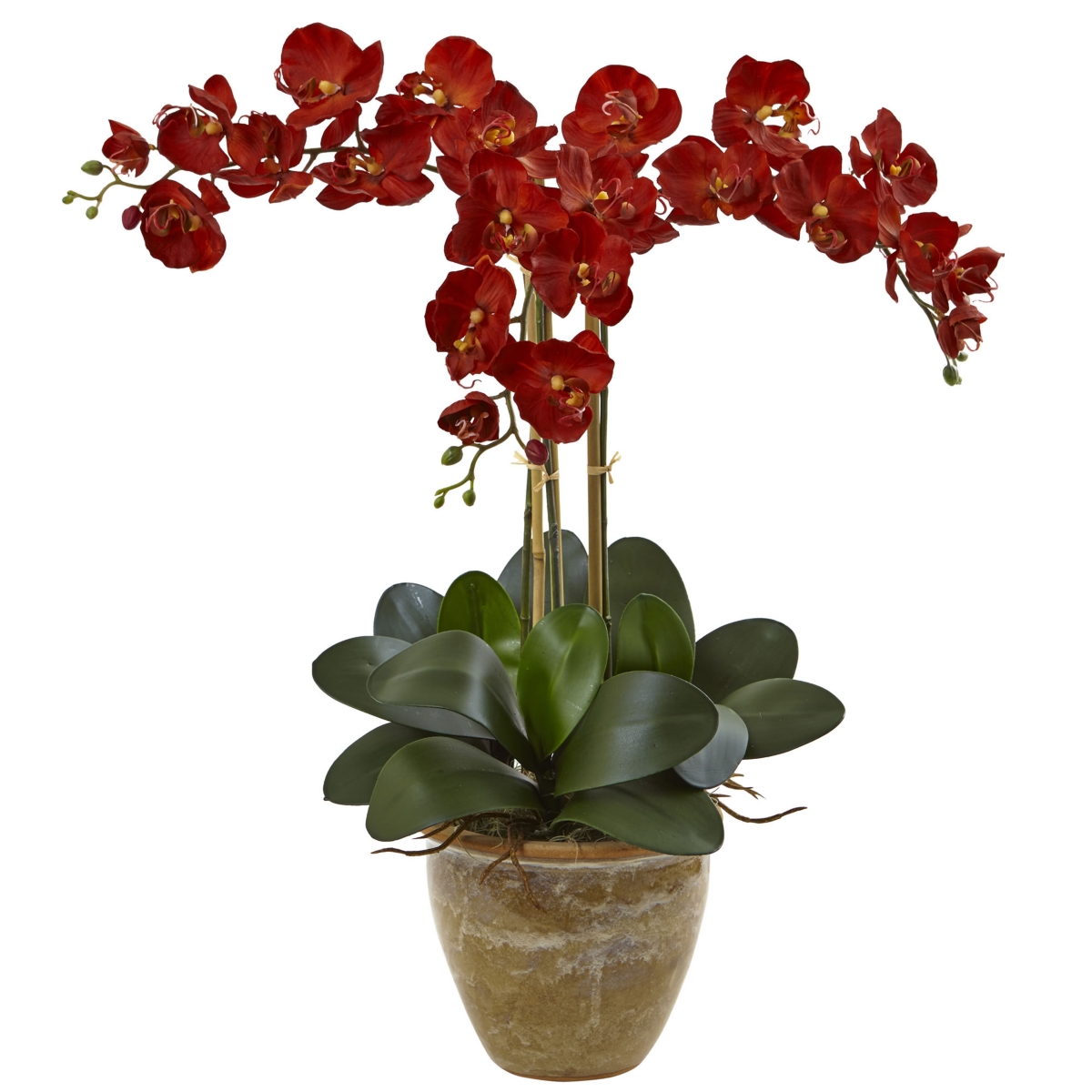 Click here for Nearly Natural Triple Stem Phalaenopsis Silk Arran... prices