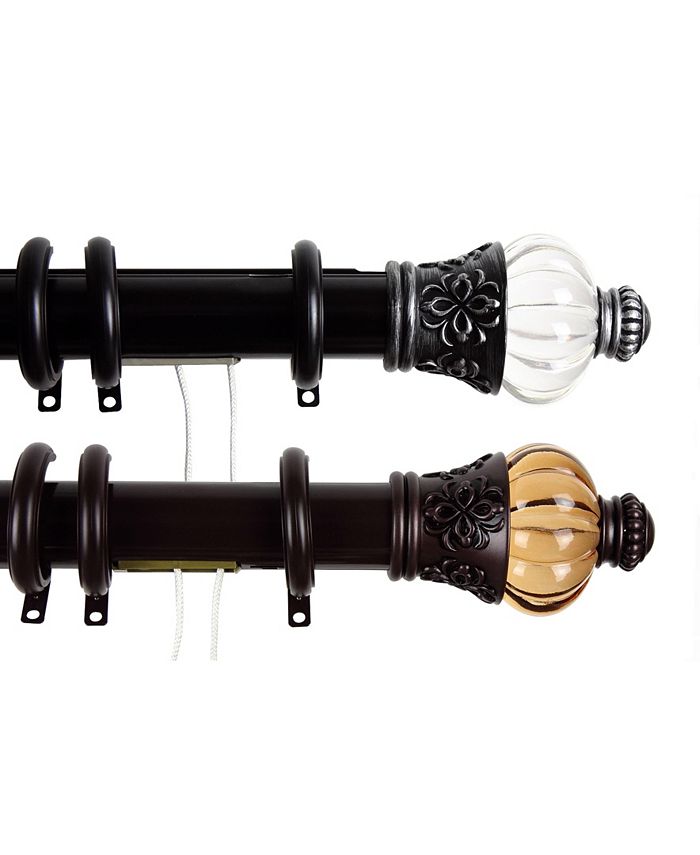 Rod Desyne Royal Decorative Traverse Rod w/ Rings 66"- 120" - Macy's