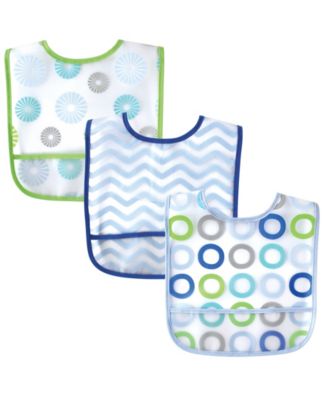 Luvable Friends Waterproof Bibs, 3-Pack, One Size - Macy's