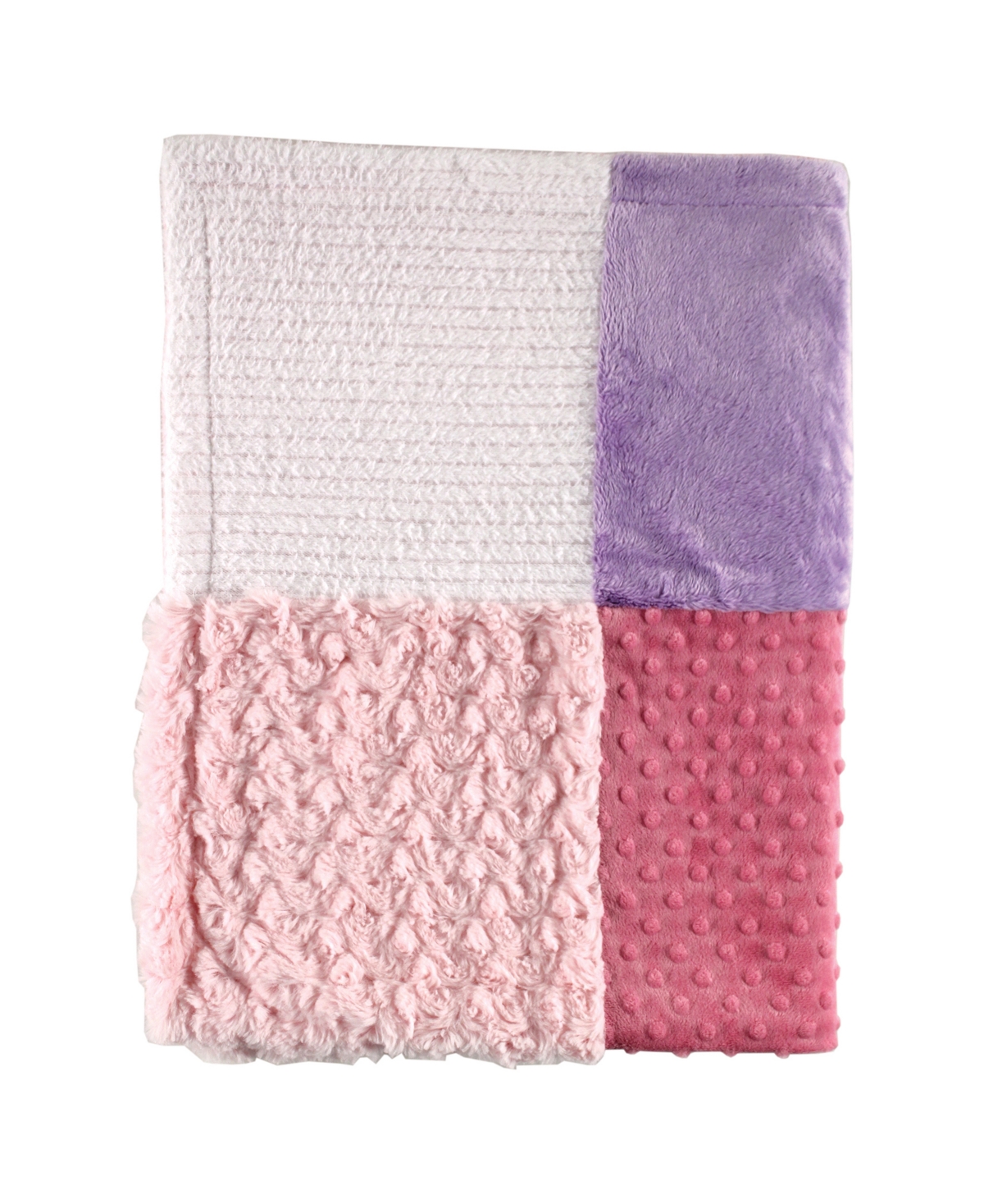 Click here for Hudson Baby Multi-Fabric 12-Panel Blanket - Pink prices
